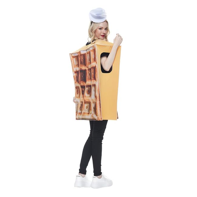 Eraspooky Waffle Costume Halloween Women Adult Dessert Outfit One Size ...