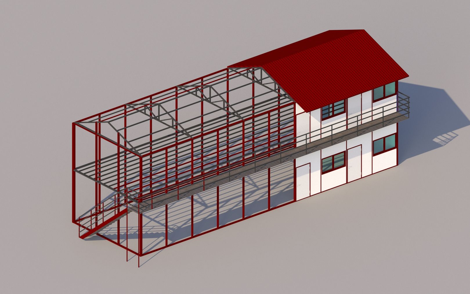 K Type Prefabricated Building Industrial Metal Steel Structure Building ...