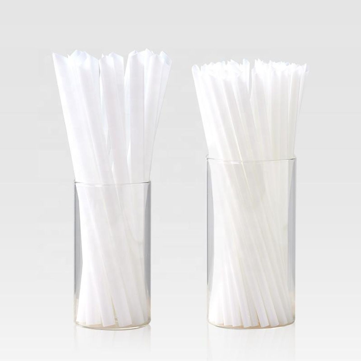190mm Polylactic Acid Material Bubble Tea Straight Straw Degradable