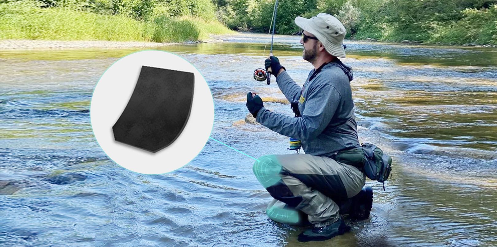 8Fans's Triple-Layer Breathable Neoprene Stocking-Foot Waist Waders for ...