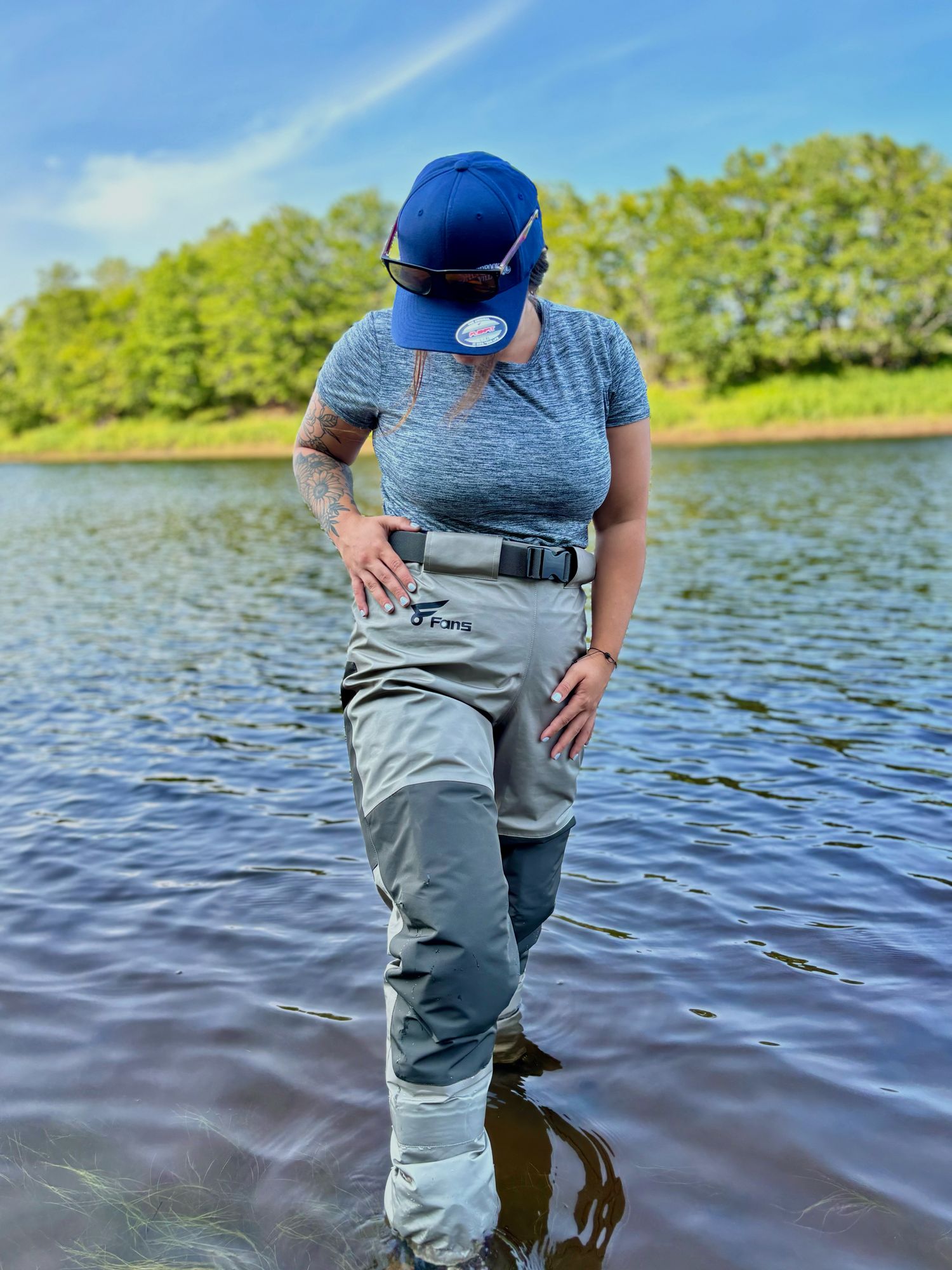 8Fans's Triple-Layer Breathable Neoprene Stocking-Foot Waist Waders for ...