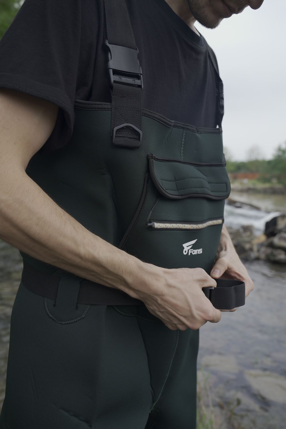 8Fans 600g 3M Insulated Neoprene Boot-Foot Realtree Timber Chest Waders ...