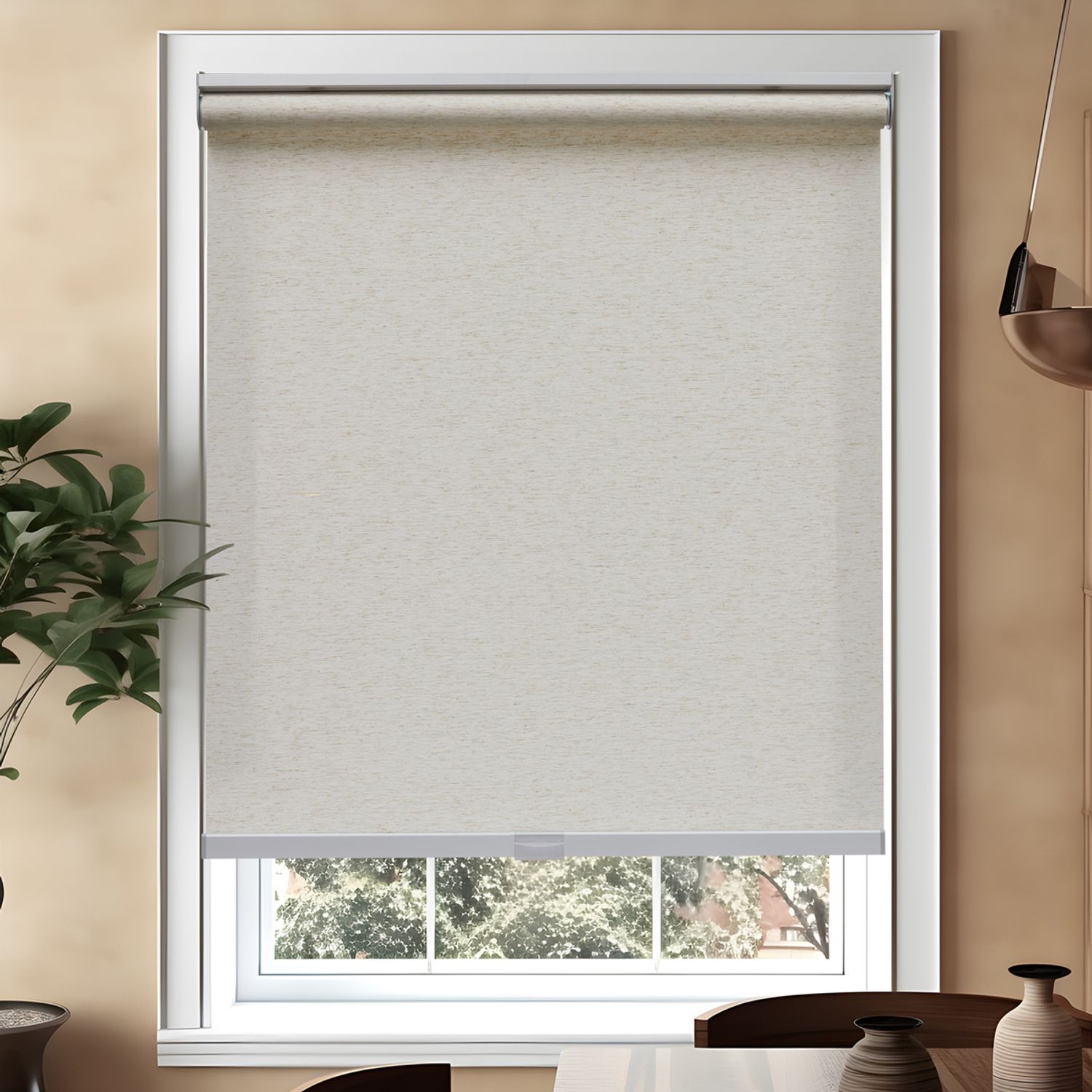 Persilux Natural Woven Cordless Shades for Windows